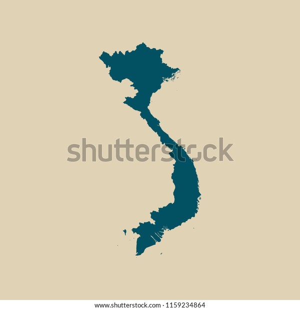 Vietnam Map Vector Stock Vector (Royalty Free) 1159234864 | Shutterstock