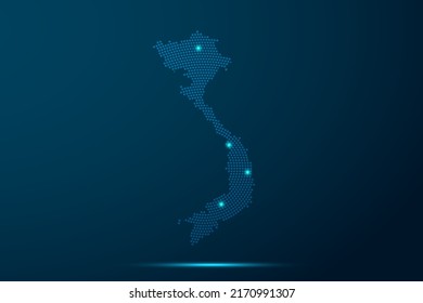 Vietnam Map World Map Vector Template Stock Vector (Royalty Free ...