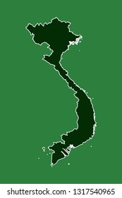Vietnam Vector Map Single Border Line Stock Vector (Royalty Free ...