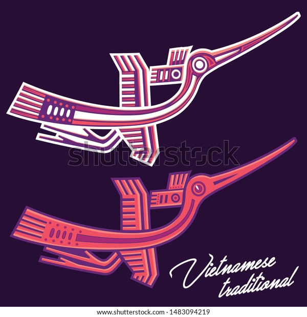Vietnamese Traditional Pattern Illustration Vector Art Stock Vector ...