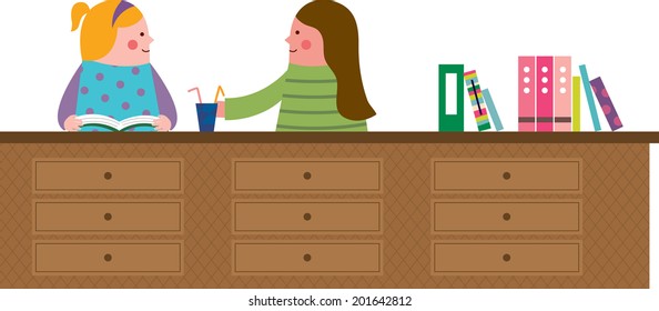 View Children Desk Stock Vector (Royalty Free) 201642812 | Shutterstock