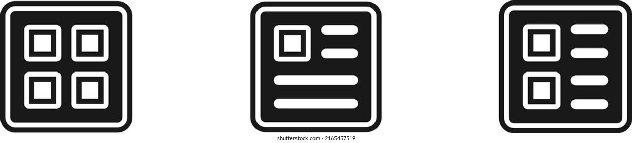 9,229 Grid view icon Images, Stock Photos & Vectors | Shutterstock
