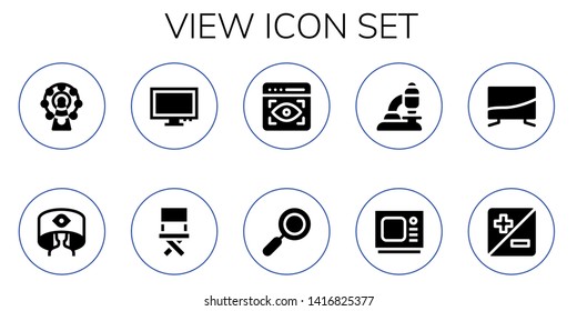 View Icon Set 10 Filled View Stock Vector (Royalty Free) 1416825377 ...