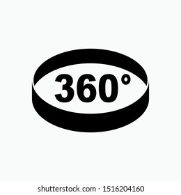 360 Degrees View Sign Icon Stock Vector (Royalty Free) 590134781