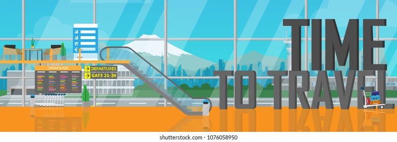 View Space Airport Terminal Set Chairdepartures: เวกเตอร์สต็อก (ปลอดค่า ...