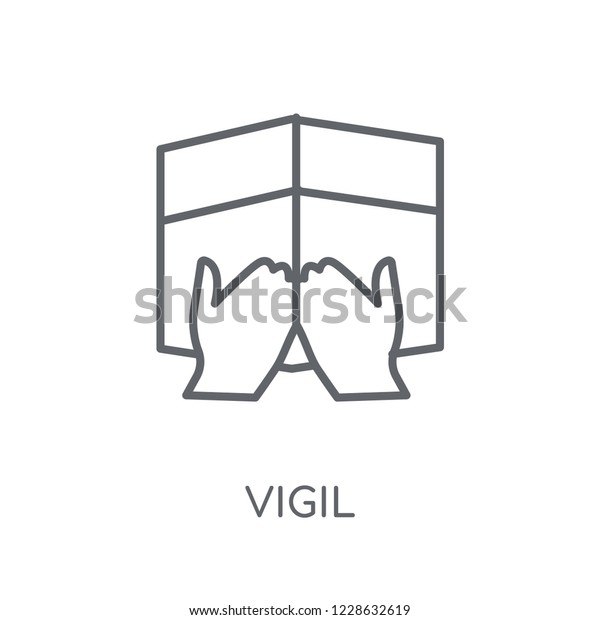 Vigil Linear Icon Modern Outline Vigil Stock Vector (Royalty Free ...