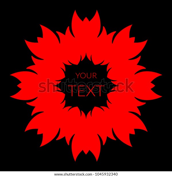 Vignette Fire Pattern Fire Circle Fire Stock Vector (Royalty Free ...