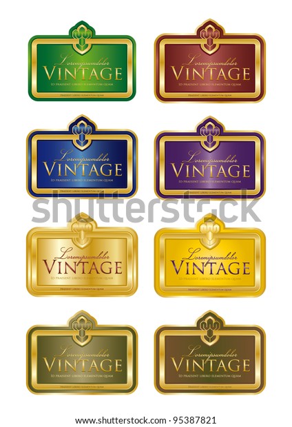 Vignette On Bottle Label On Bottle Stock Vector (Royalty Free) 95387821 ...