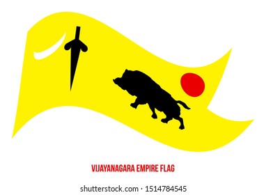 Vijayanagara Empire 13361646 Flag Waving Vector Stock Vector (Royalty ...