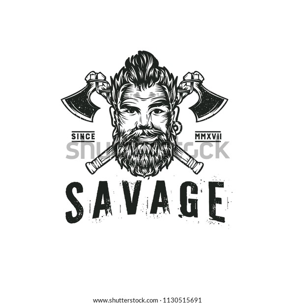 Viking Axe Logo Stock Vector (Royalty Free) 1130515691