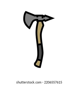 Viking Axe Weapon Color Icon Vector Stock Vector (Royalty Free ...