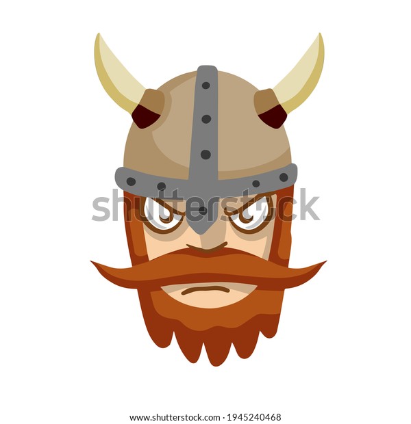 Viking Evil Face Barbarian Warrior Villain Stock Vector (Royalty Free ...