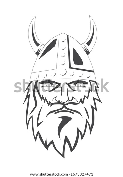 Viking Head Vector Image Design Stock Vector (Royalty Free) 1673827471 ...