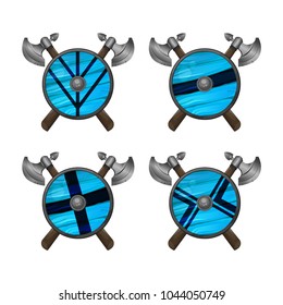 Viking Shields Vector Icons Set Vector Stock Vector (Royalty Free ...
