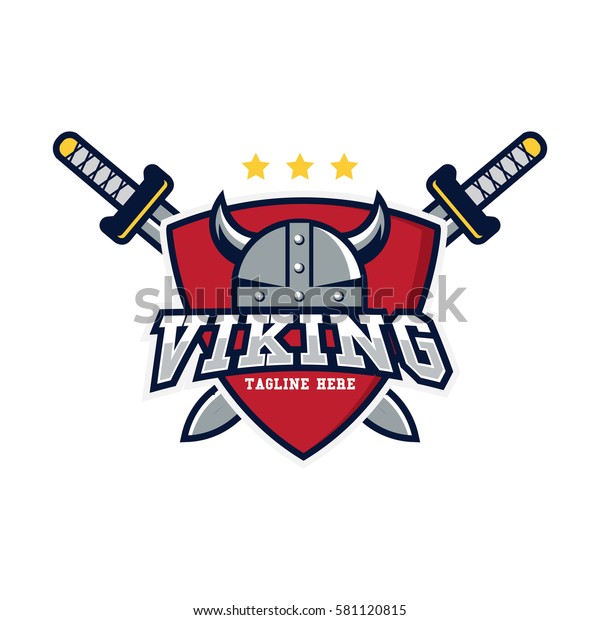 Viking Sport Logo Design Template Stock Vector (Royalty Free) 581120815