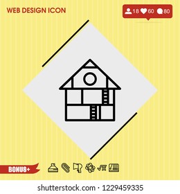 Village Home Icon Vector Stock Vector (Royalty Free) 1229459335 ...