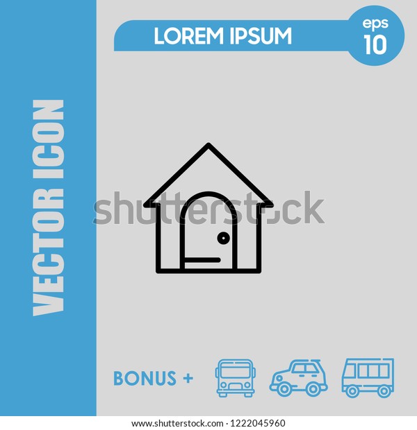 Village Home Icon Vector Stock Vector (Royalty Free) 1222045960 ...