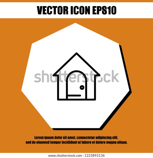 Village Home Icon Vector Stock Vector (Royalty Free) 1223892136 ...