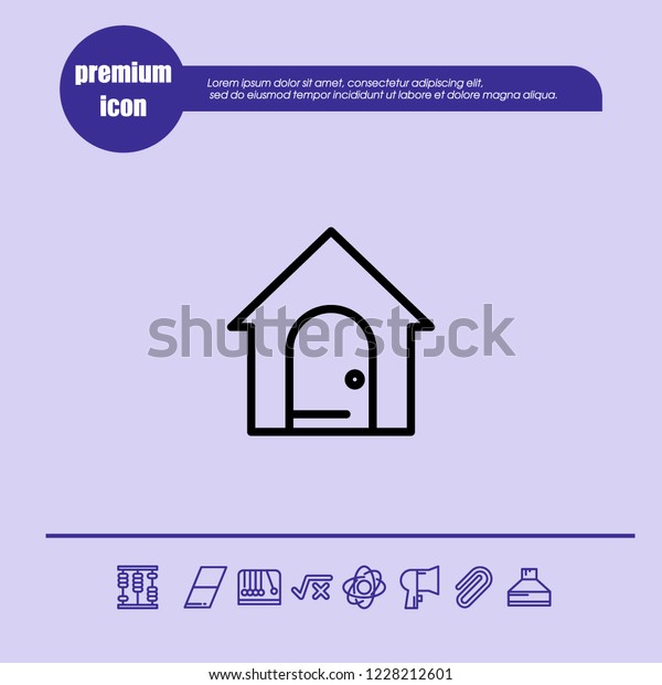 Village Home Icon Vector Stock Vector (Royalty Free) 1228212601 ...