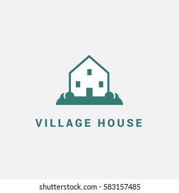 Village House Vector Logo Stock Vector (Royalty Free) 583157485