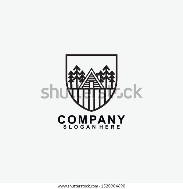 Village Logo Design Icon Template Isolated Stock Vector (Royalty Free ...