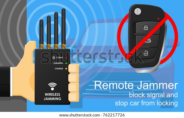 Villain Used Remote Jammer Handheld Criminal Stock Vector (Royalty Free ...