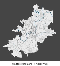 Vilnius Map Detailed Vector Map Vilnius Stock Vector (Royalty Free ...