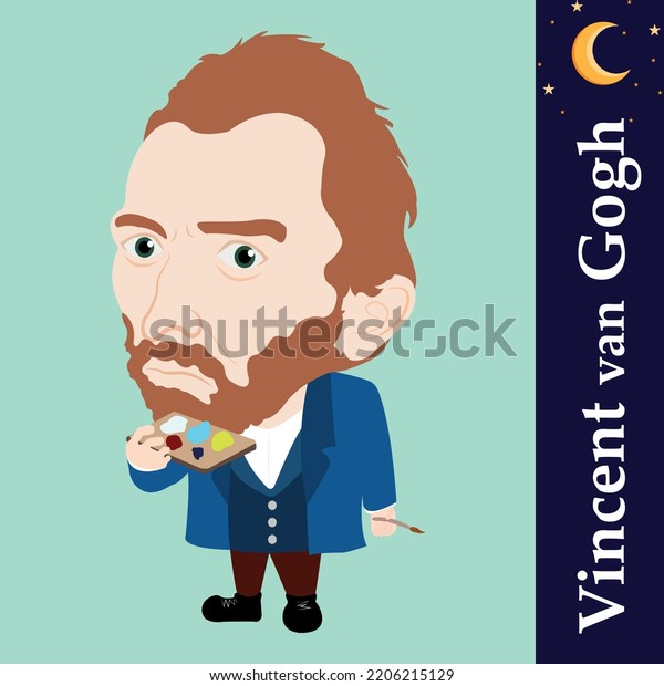 Vincent Van Gogh Vector Drawing Design: เวกเตอร์สต็อก (ปลอดค่าลิขสิทธิ์ ...