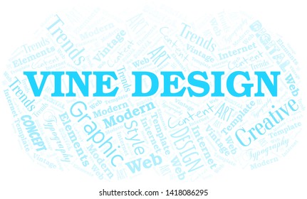 Vine Design Word Cloud Wordcloud Made Stock Vector (Royalty Free ...