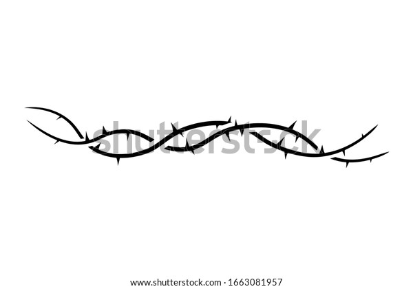 Vine Thorn Glyph Clipart Image Isolated Stock Vector (Royalty Free ...