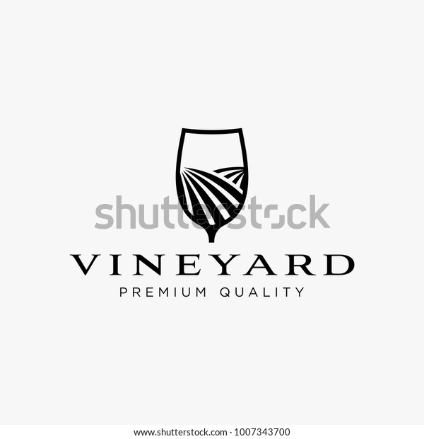 Vineyard Logo Design Inspiration Stock Vector (Royalty Free) 1007343700