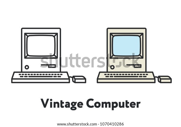 18,672 Old Computer Line Art Images, Stock Photos & Vectors | Shutterstock