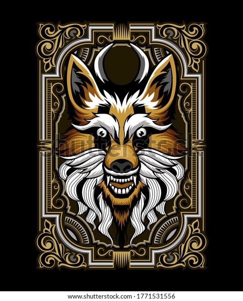 Vintage Art Deco Fox Vector Stock Vector (Royalty Free) 1771531556 ...