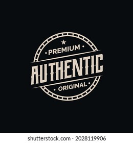 Vintage Authentic Label Design Template Stock Vector (Royalty Free ...