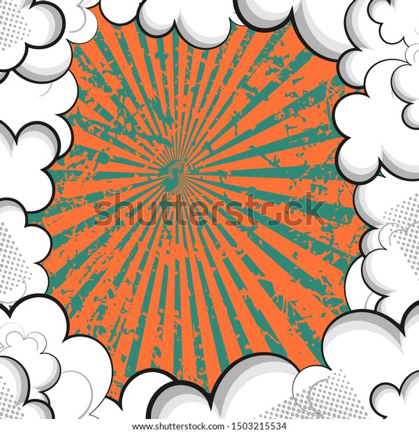 Vintage Background Comic Style Pinup Base Stock Vector (Royalty Free ...