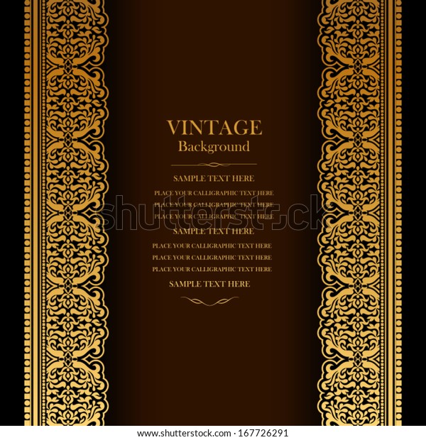Vintage Background Design Elegant Book Cover: vector de stock (libre de ...