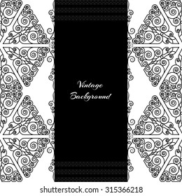 Vintage Background Frame Design Black Vector Stock Vector (Royalty Free ...