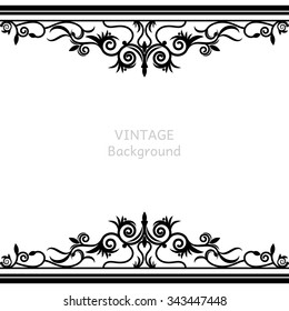 Vintage Background Frame Design Black Stock Vector (Royalty Free ...