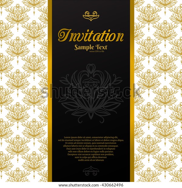 Vintage Background Invitation Card Stock Vector (Royalty Free ...