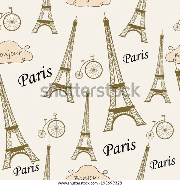 Vintage Background Paris Stock Vector (Royalty Free) 193699328