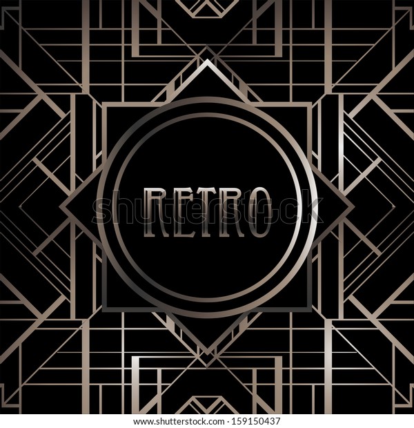 Vintage Background Retro Style Frame 1920s Stock Vector (Royalty Free ...