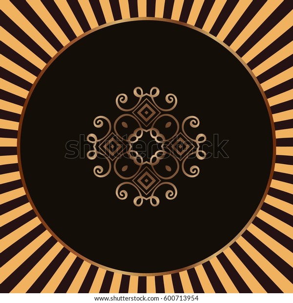Vintage Background Retro Style Round Frameart Stock Vector (Royalty ...
