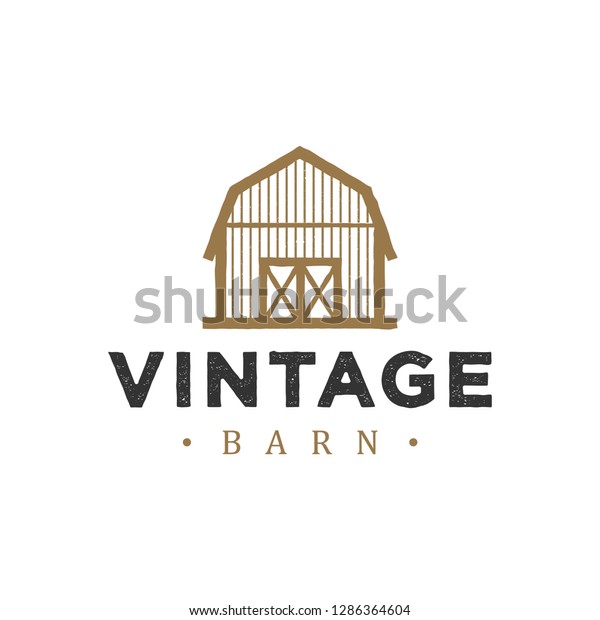 Vintage Barn Logo Design Stock Vector (Royalty Free) 1286364604