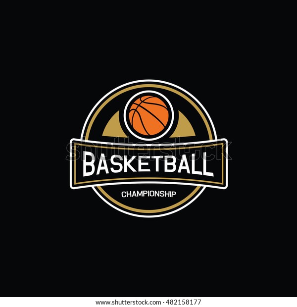 Vintage Basketball Logo Stock Vector (Royalty Free) 482158177 ...