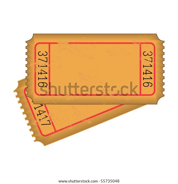 Vintage Blank Tickets Stock Vector (Royalty Free) 55735048