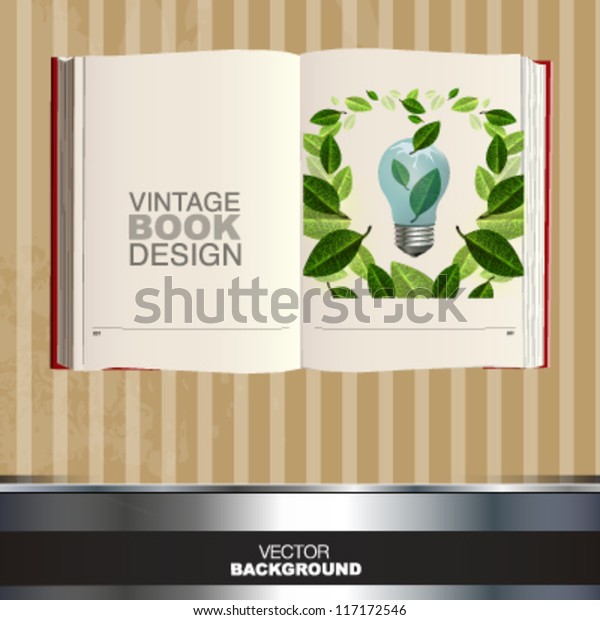 Vintage Book Design Vector Illustrator Stock Vector (Royalty Free ...