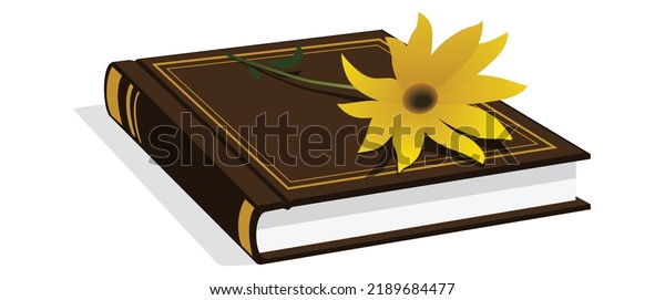 Vintage Book Flower Stock Vector (Royalty Free) 2189684477 | Shutterstock