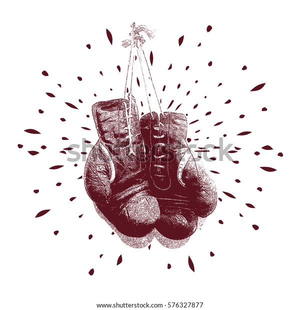 Vintage Boxing Gloves Vector Illustration Stock Vector (Royalty Free ...