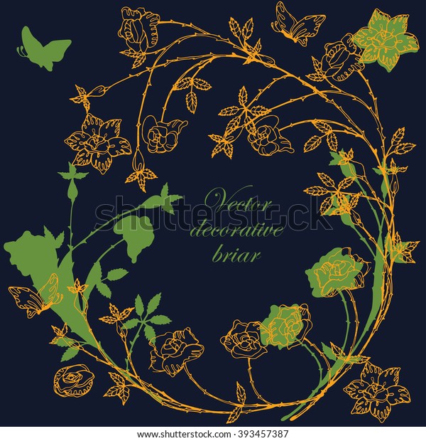 Vintage Briar Vector Hand Drawing Illustration Stock Vector (Royalty ...