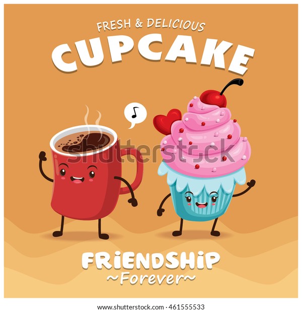 Vintage Cake Coffee Poster Design Cake Stock Vector (Royalty Free ...